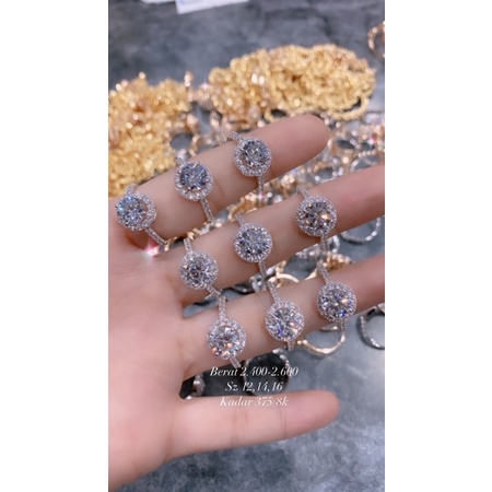 Jual Cincin Mas Putih Ala Korea kadar 8k | Shopee Indonesia