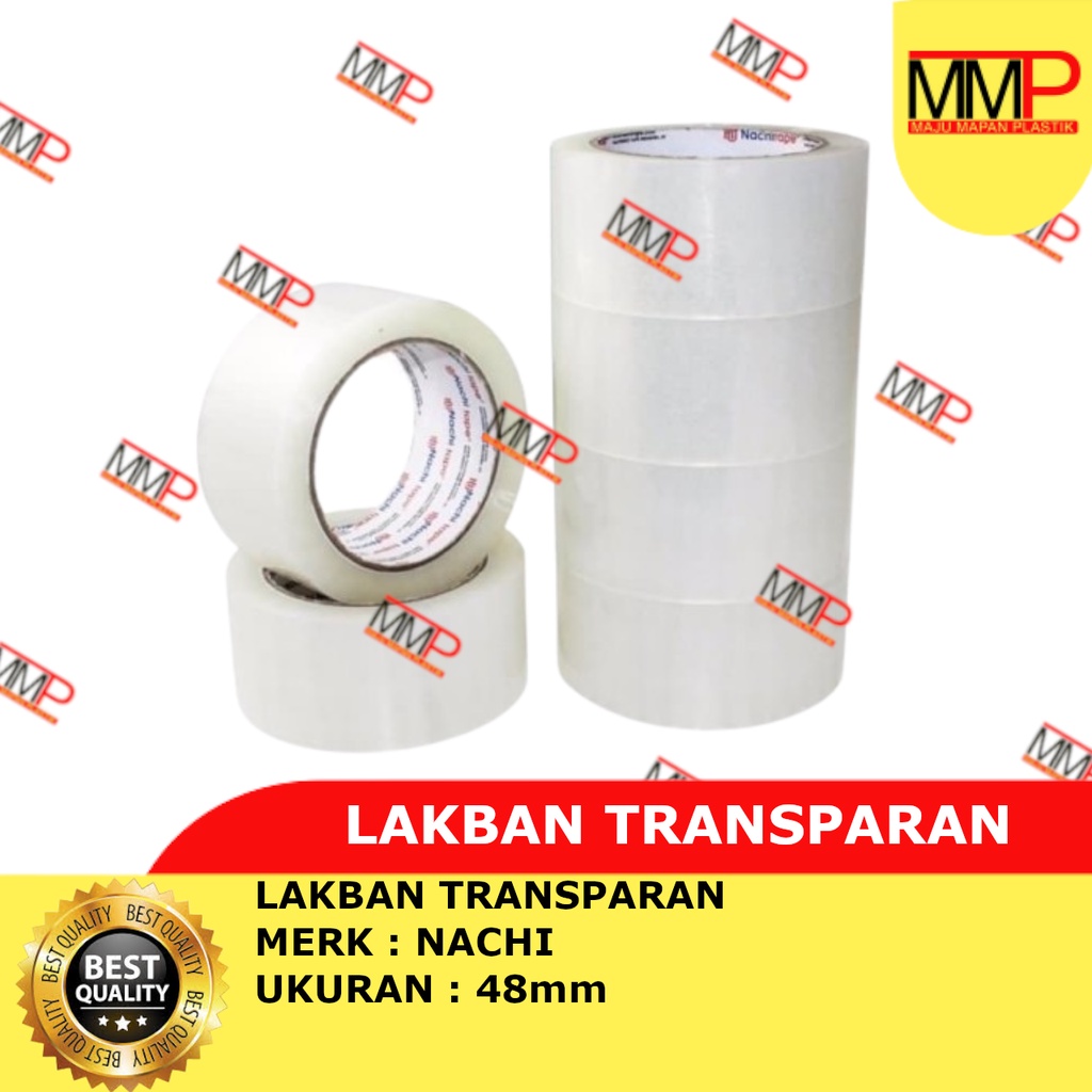 Jual Isolasi Lakban Bening Nachi 48 mm / isolasi besar bening Indonesia ...