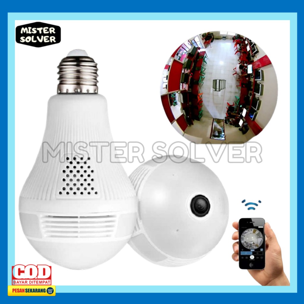 Jual CCTV BOHLAM LAMPU WIFI WIRELLES FISHEYE 360 APP V380 BERGARANSI IP CAMERA Indonesia|Shopee ...