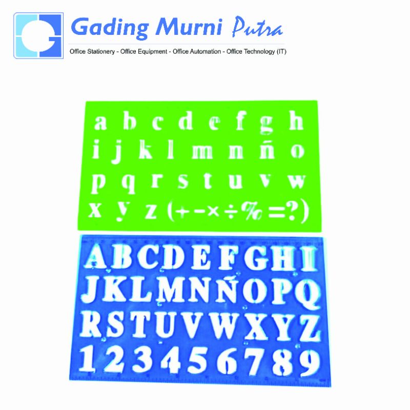 Jual Penggaris Sablon Huruf Abjad - 1 Set Isi 2 pcs | Shopee Indonesia