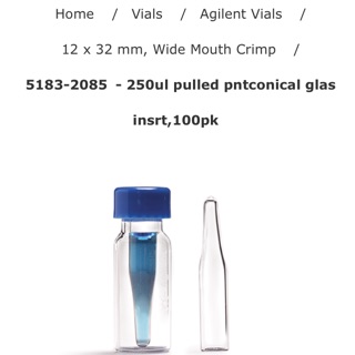 Jual Agilent Vial Insert | Shopee Indonesia
