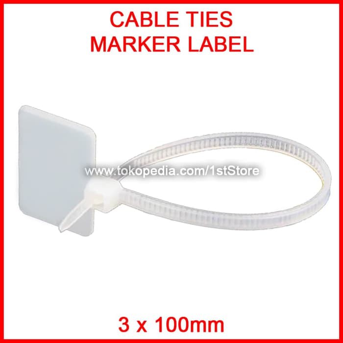 Jual Cable Ties Label Marker Tag Pengikat Kabel Tis Tie Mark Marking ...
