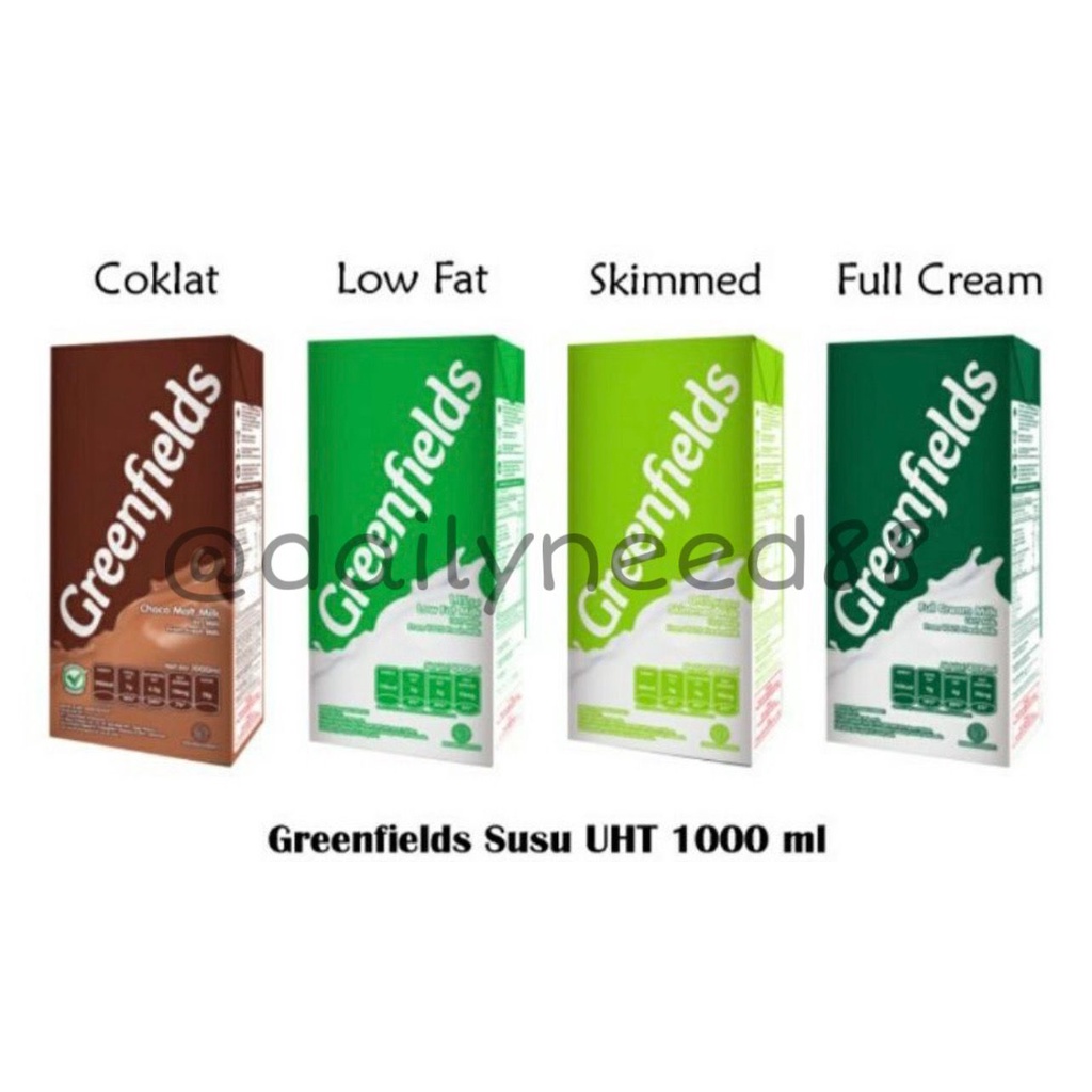 Jual Susu UHT Greenfields 1000ml / 1 liter All Varian | Shopee Indonesia
