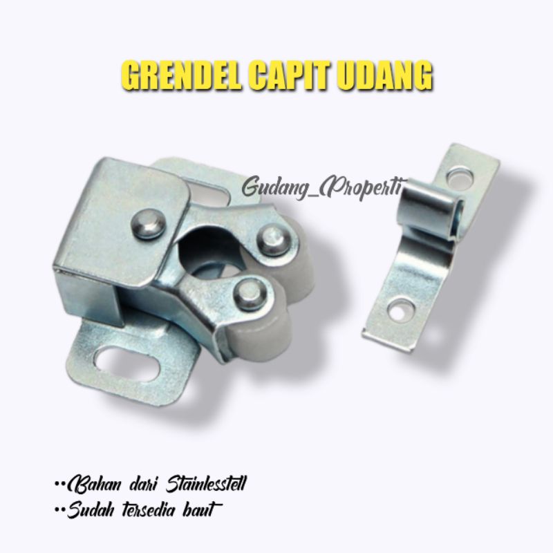 Jual Grendel Capit Udang | Penahan Pintu Minimalis |Pengunci Pintu ...