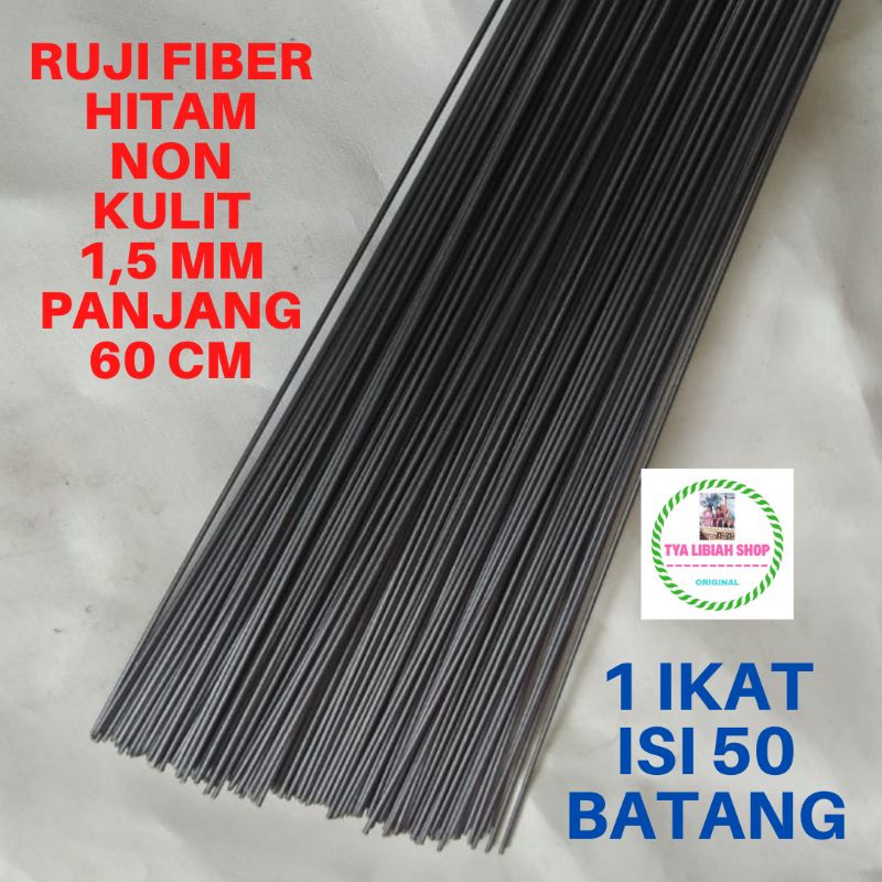 Jual Ruji fiber Jeruji fiber Hitam non kulit 1,5mm 1ikat isi 50 batang ...
