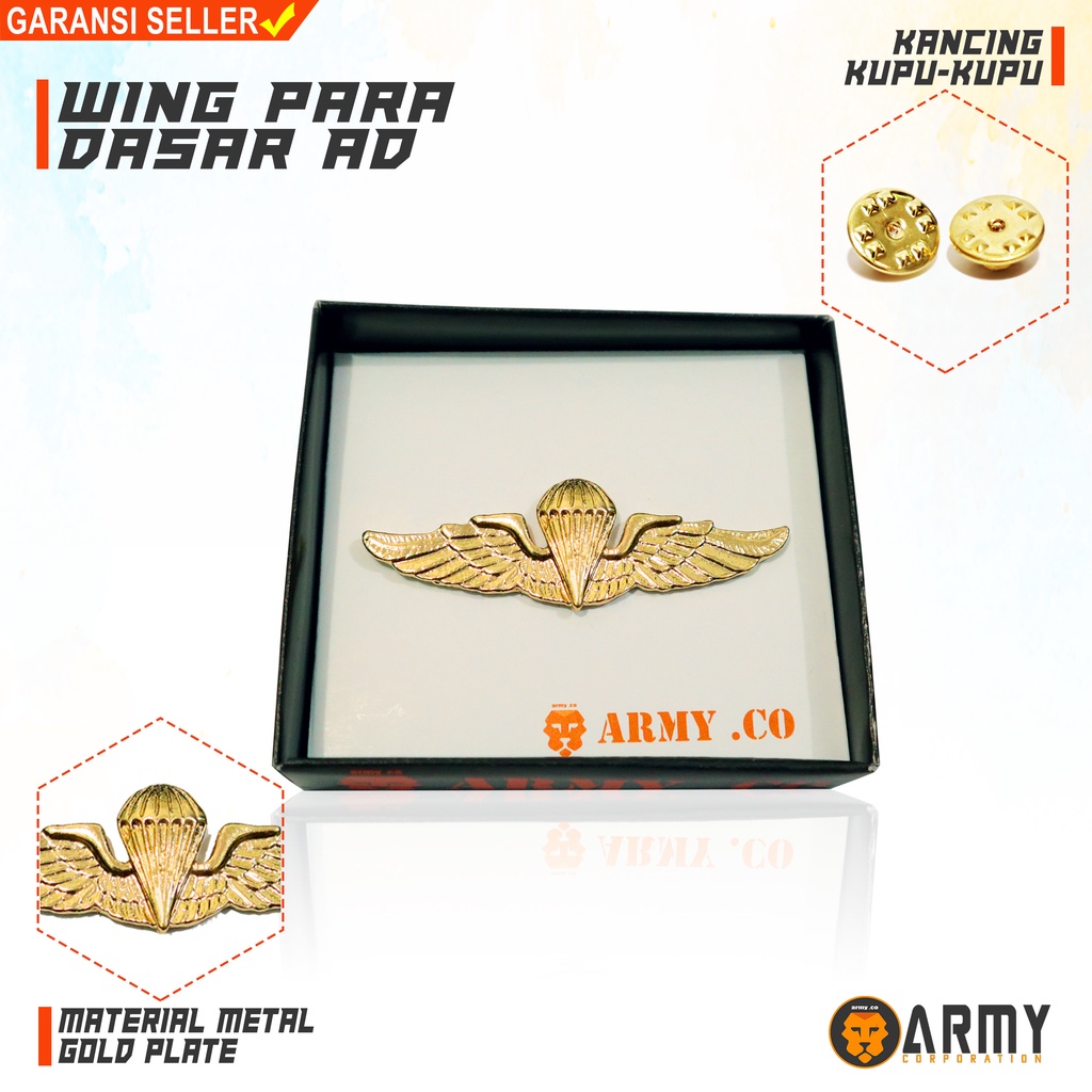 Jual WING PIN PARA DASAR TNI AD | Shopee Indonesia