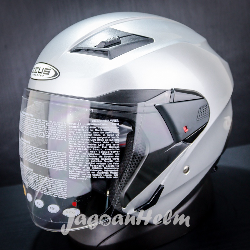 Jual ZEUS HELM ZS 611 SOLID | SILVER METALIC | ZS611 | ZS-611 | Double ...
