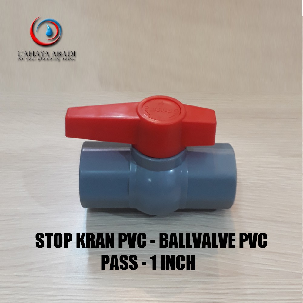 Jual STOP KRAN PVC - BALL VALVE PVC - 1 INCH - PASS | Shopee Indonesia