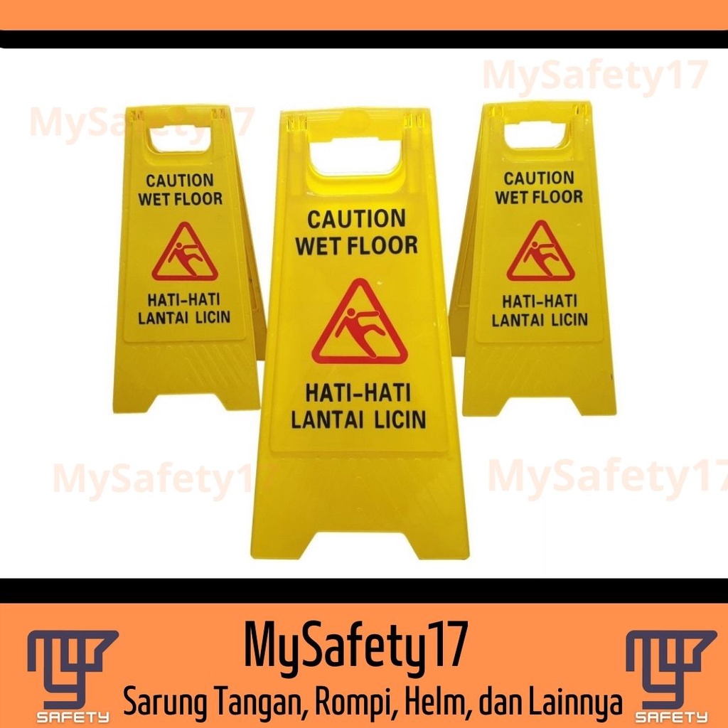 Jual Wet Floor Sign (Tanda Lantai Basah / Licin) Caution Wet Floor ...