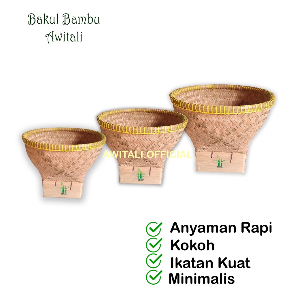 Jual Bakul Nasi Bambu Awitali Wakul Nasi Boboko Bambu Sangku Nasi ...