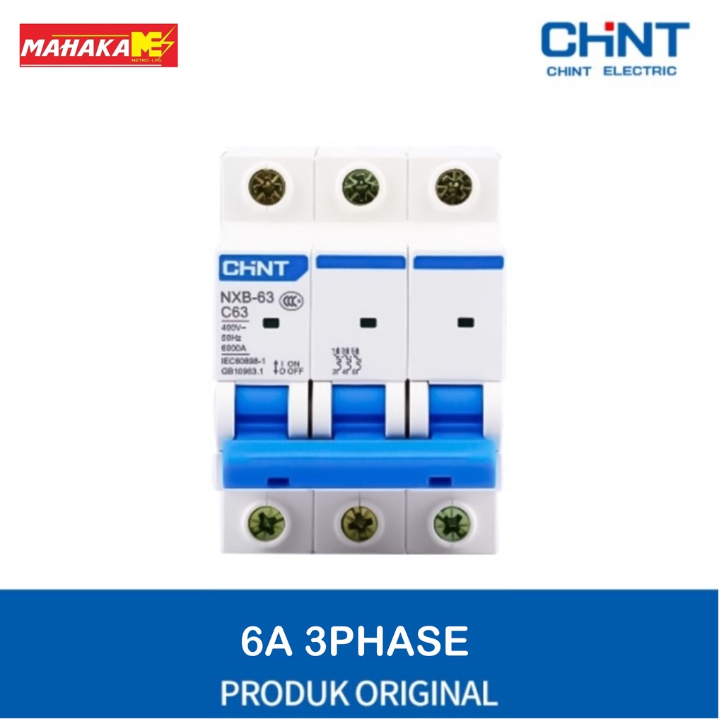 Jual Mcb 6 Ampere 6A 3 Phase Chint | Shopee Indonesia