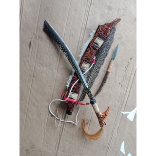 Jual Mandau Senjata Dayak Pusaka Khas Suku Dayak Motif Burung Ukuran ...