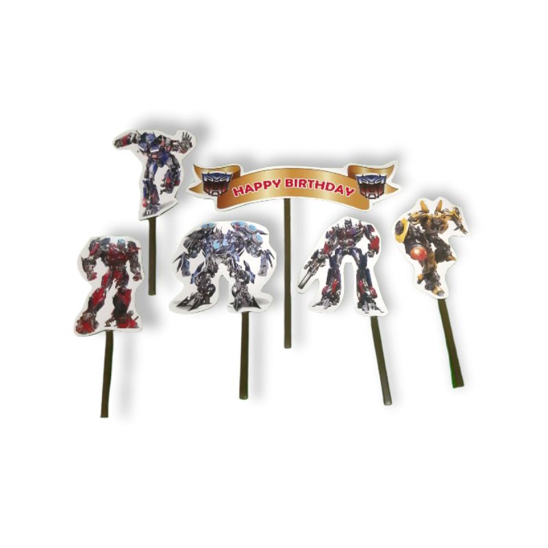 Jual TOPPER KERTAS TRANSFORMER / TUSUKAN KUE / TOPPER MURAH / TOPPER ...