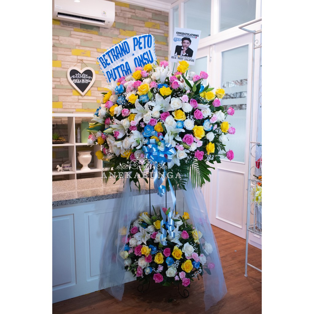 Jual Fresh Standing Flower Besi Bunga Asli Ucapan Selamat ...