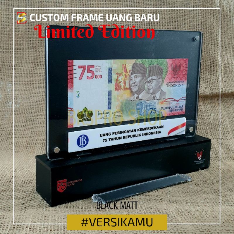 Jual Frame Uang Akrilik Edisi Hitam Doff,Custom Desainsemaunya Nama ...
