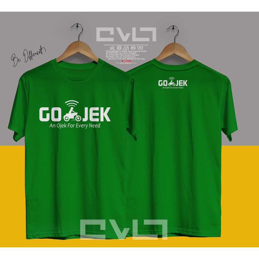 Jual Kaos / Baju Profesi Gojek Logo Simple Kaos Perusahaan Keren Murah ...