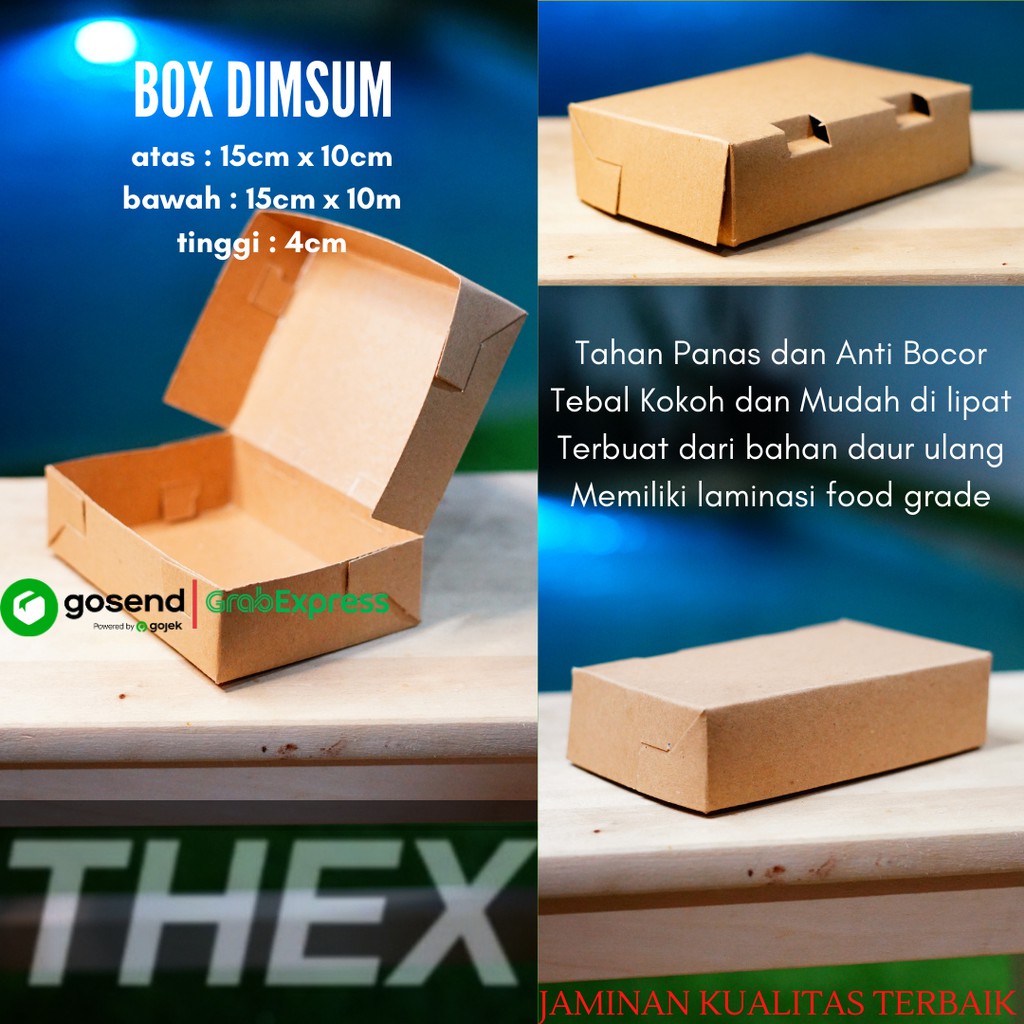 Jual Tempat Dimsum Size 15cm x 10cm x 4cm / Box Dimsum / Kotak Dimsum ...