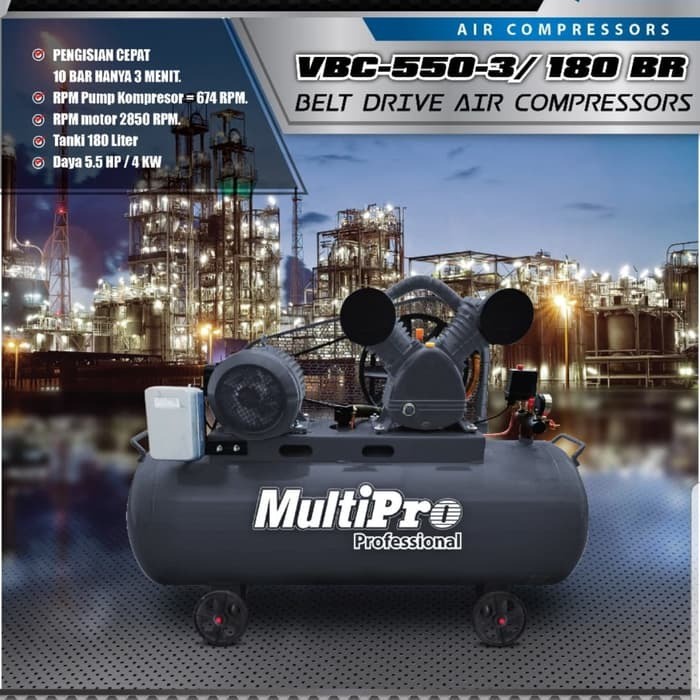 Jual Kompresor MULTIPRO VBC 550/180 5.5HP VBC550/180 COMPRESSOR VAN ...
