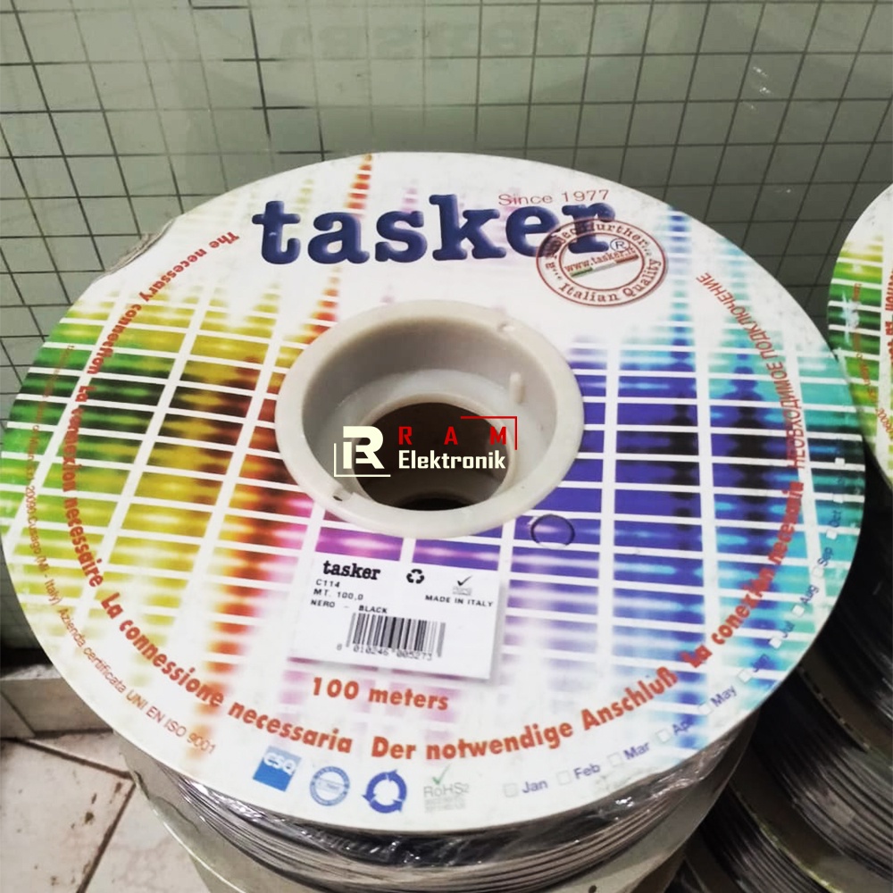 Jual Kabel Cable Mic Microphone TASKER C114 Original 1 Roll 100M Full ...