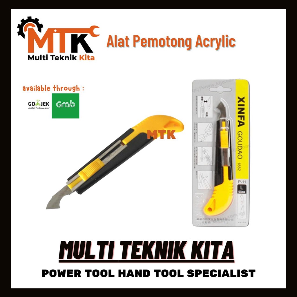 Jual Pisau Arkrilik Acrylic Cutter Knife Xinfa Alat pemotong mika ...