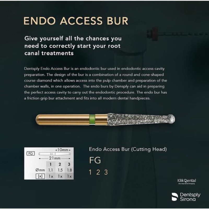 Jual KLIK DENTAL Endo Access bur Dentsply 1 pcs | Shopee Indonesia
