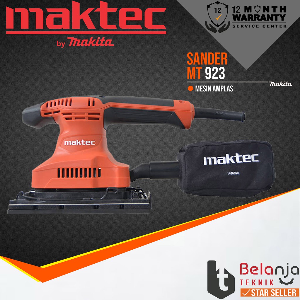 Maktec Mesin Amplas MT 923 180 Watt Finishing Sander MT923 | Shopee ...