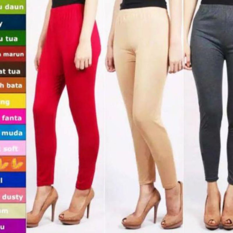 Jual legging wanita panjang polos (BB 45-65KG) | Shopee Indonesia