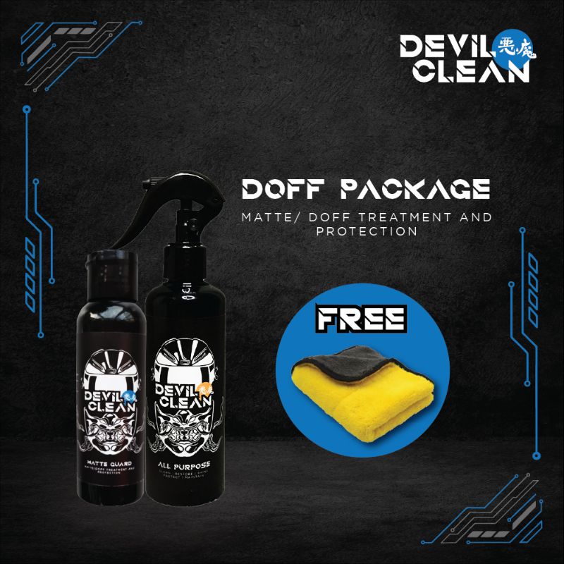 Jual DEVIL CLEAN DOFF PACKAGE (DC MATTE GUARD 100ml & DC All Purpose ...