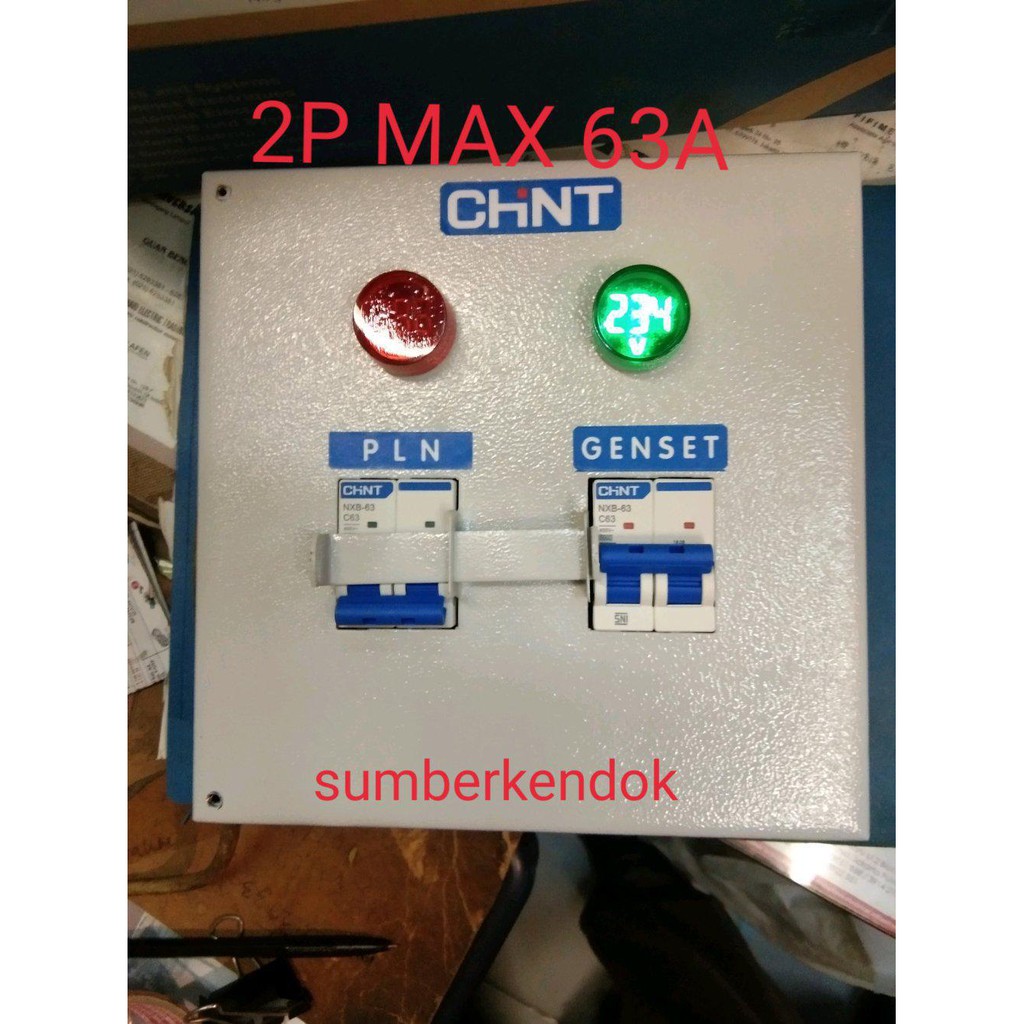 Jual PANEL COS PLN GENSET CHINT INTERLOCK 2POLE BUAT LISTRIK 1 PHASE ...