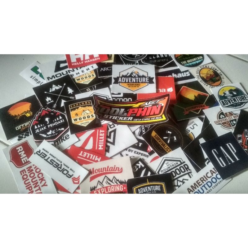 Jual stiker hp laptop helm brand gunung , sticker estetik mountain ...