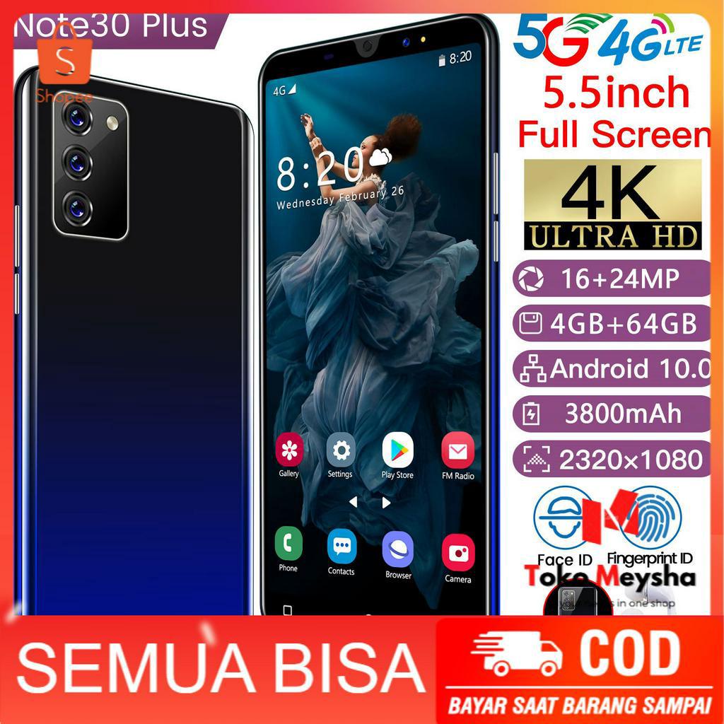 Jual Hp Murah Note 30 Plus, HP Android 4G LTE Rom 4GB 64GB Rom | Shopee ...