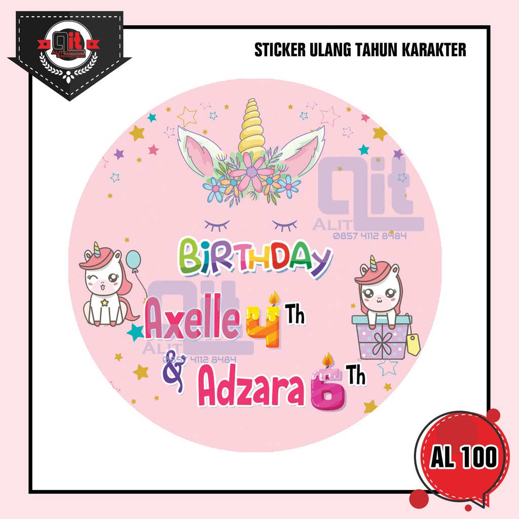 STICKER ULTAH ANAK KARAKTER | Shopee Indonesia