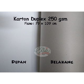 Jual Kertas Karton / Duplex Tebal 250gsm Plano (79 x 109cm) | Shopee ...