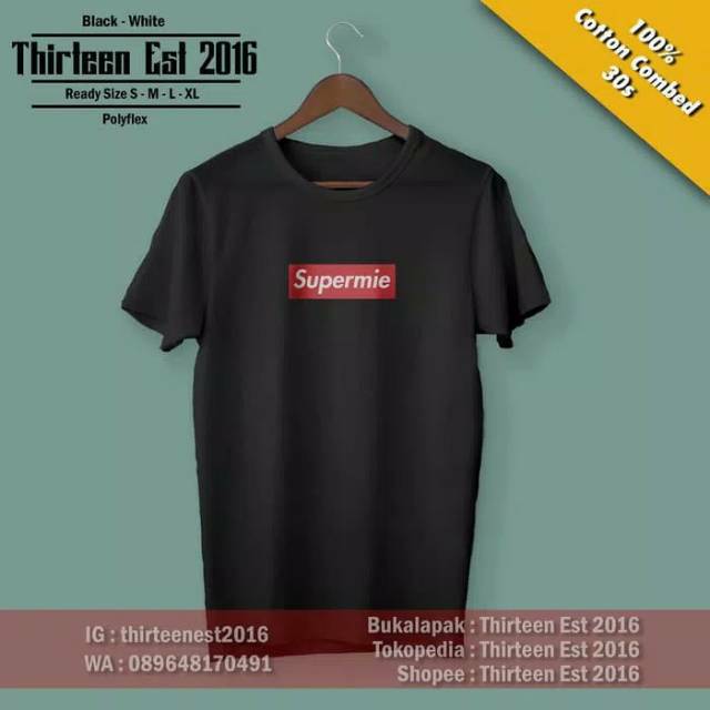 Jual Kaos Plesetan Supreme - Supermie Kualitas Distro | Shopee Indonesia Jual Kaos Plesetan Supreme - Supermie Kualitas Distro | Shopee Indonesia