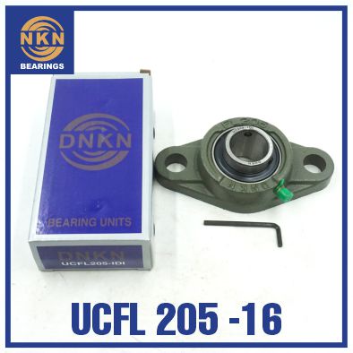 Jual Bearing Unit UCFL 205-16 NKN Diameter As 25.4 mm UC205-16 + FL205 Original | Shopee Indonesia