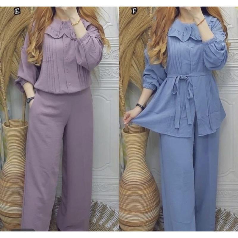 Jual MEMO SET FREE TALI // SETELAN CRINKLE LD 110 // ONE SET POLOS ...