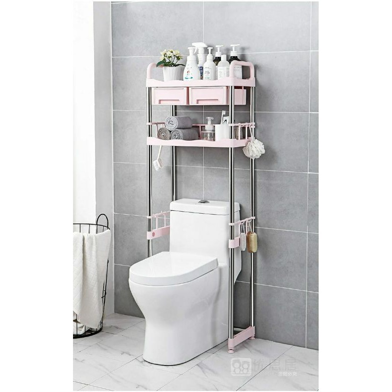 Jual Rak toilet rangka stainless lengkap dengan laci storage dan ...