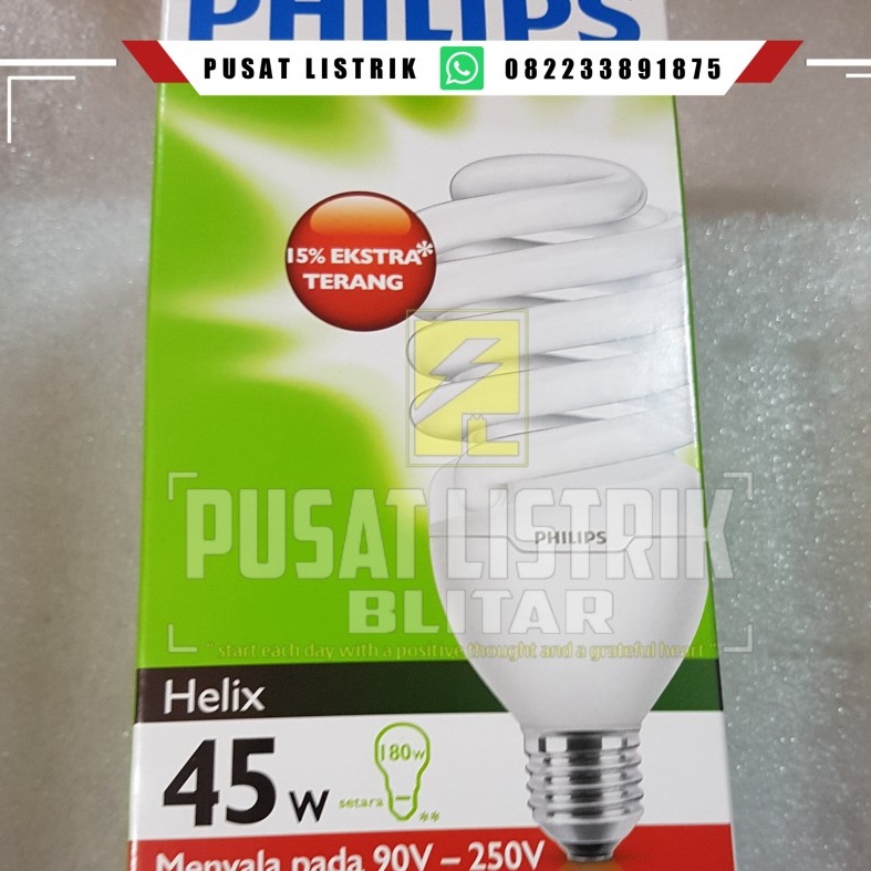 Jual LAMPU PHILIPS TORNADO HELIX 45 WATT PUTIH | Shopee Indonesia