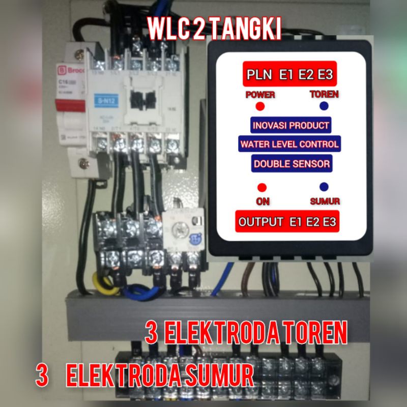 Jual panel otomatis pompa air 2 tangki, full control,1sampai 2 hp,1 ...