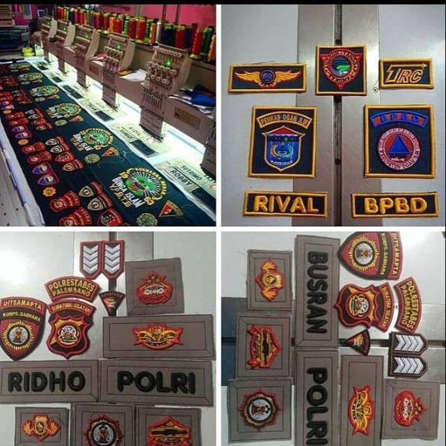 Jual Logo bordir timbul / 3D PolPP, Dishub, Polisi, TNI, dll Indonesia ...