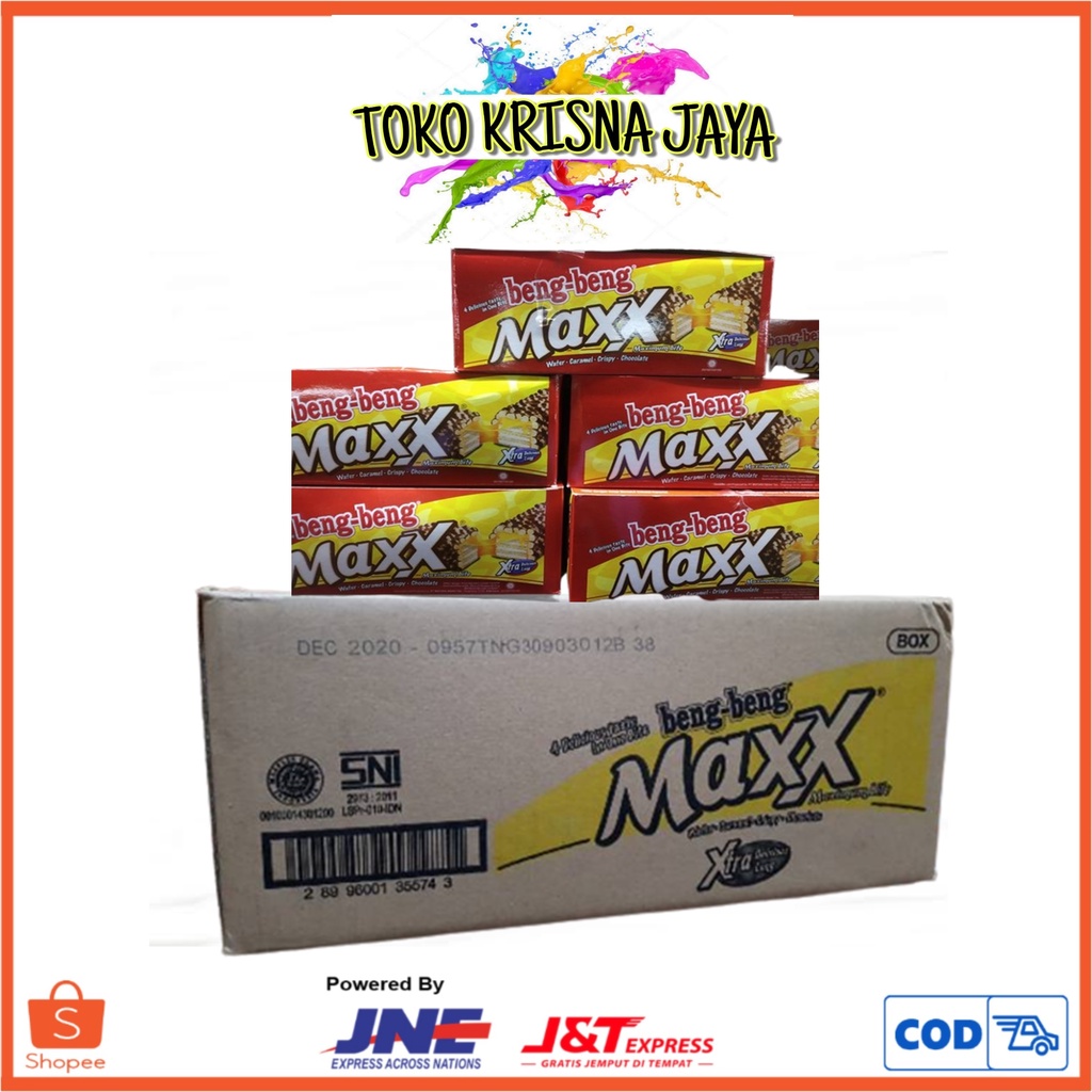 Jual 1 DUS BENG BENG MAXX MAXIMUM BITE WAFER CARAMEL CRISPY CHOCOLATE ...