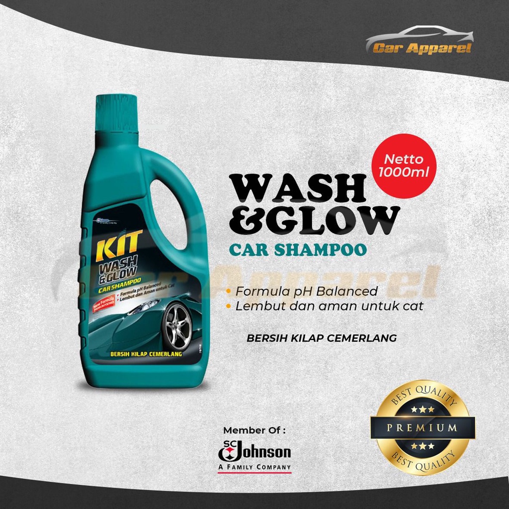 Jual KIT SHAMPO WASH AND GLOW CAR SHAMPOO 1000ML | Shopee Indonesia