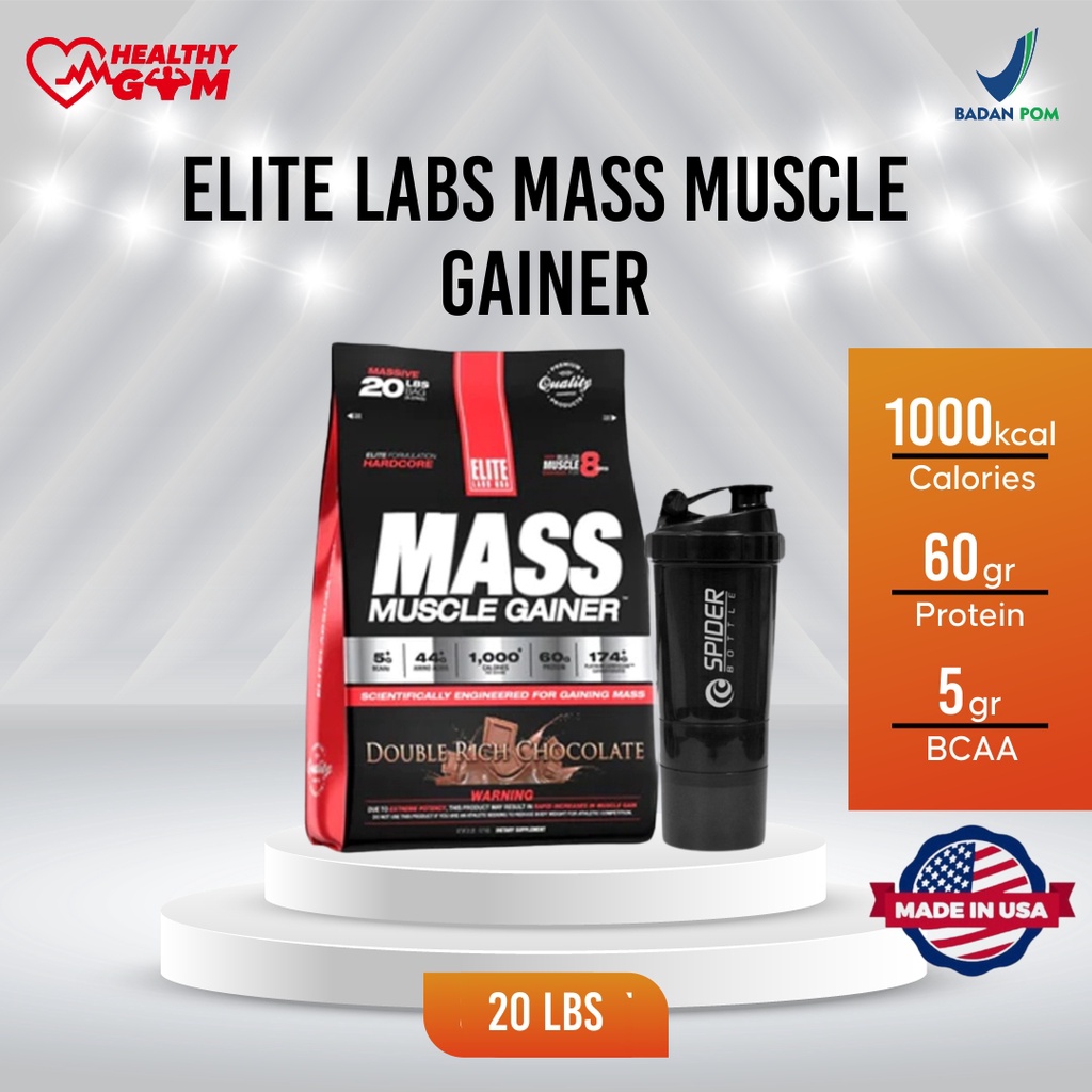 Jual Elite Labs Mass Muscle Gainer 20 Lbs Weight Gainer Elitelabs ...