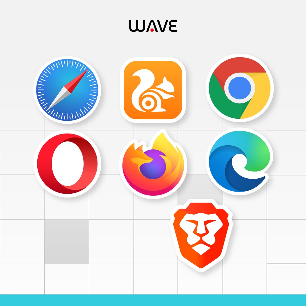 Jual Cutting Sticker Vinyl IT Web Browser Waterproof - Chrome / UC ...