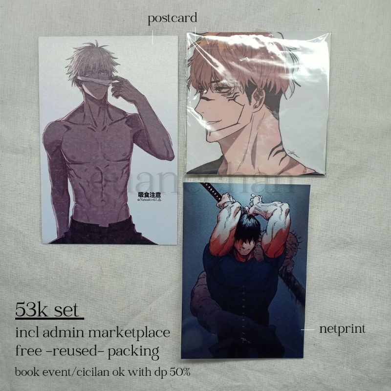 Jual Postcard Jujutsu Kaisen JJK - Gojou satoru Sukuna Toji | Shopee ...