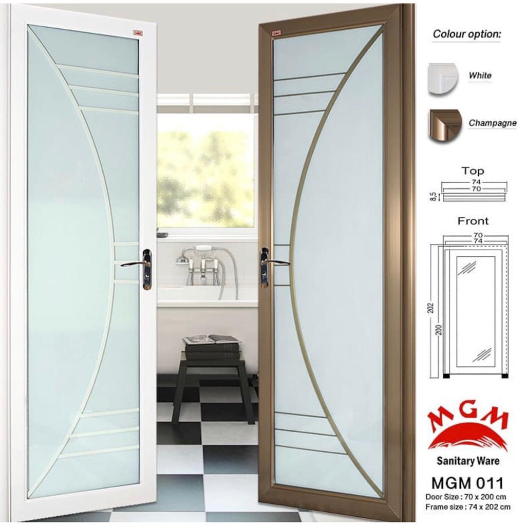 Jual Pintu Kamar Mandi Aluminium MGM 011 | Shopee Indonesia