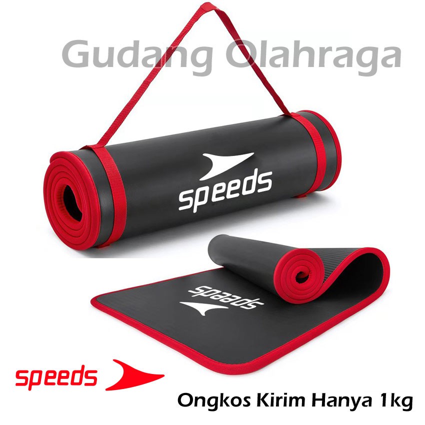 Matras Yoga NBR SPEEDS Jahit Tebal 10 mm Yoga Matt Bagus Matras Senam ...