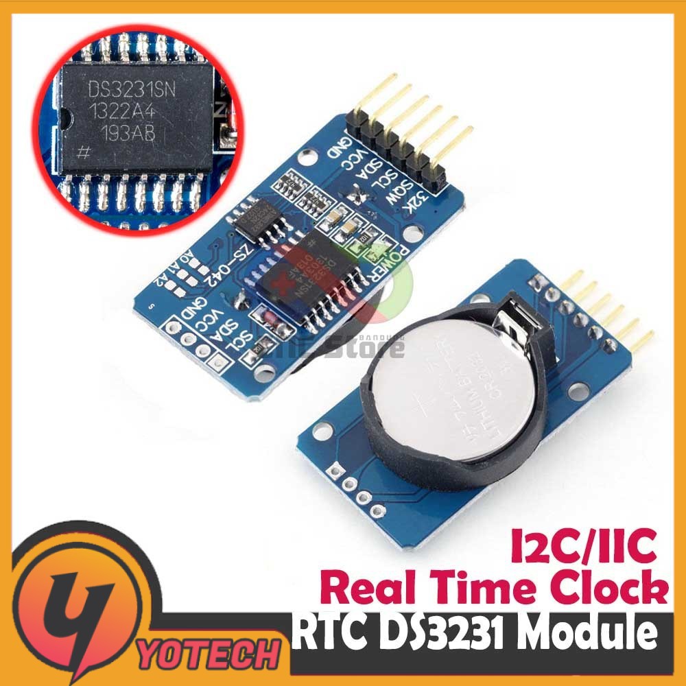 Jual RTC DS3231 REAL TIME CLOCK I2C ARDUINO UNO MEGA + BATTERY MODULE ...