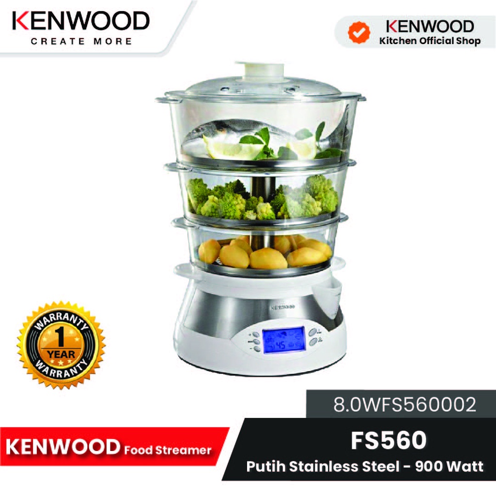 Jual Kenwood - FS560 - Food Streamer - Putih Stainless Steel - 900 Watt ...