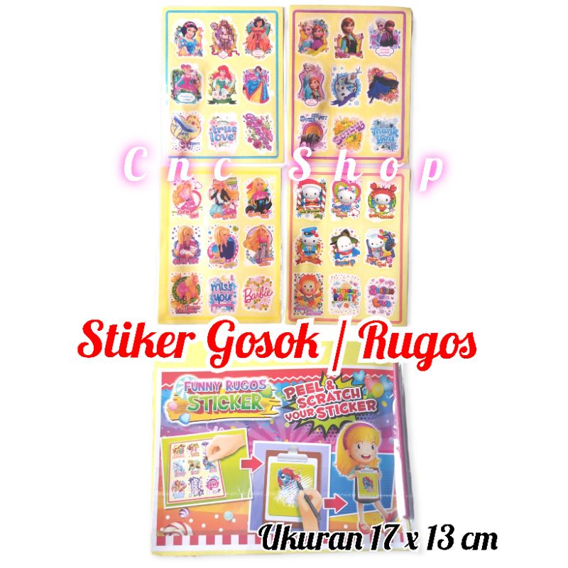 Jual Stiker Gosok Jadul / Rugos Gambar Karakter Anak Cewe Murah ...